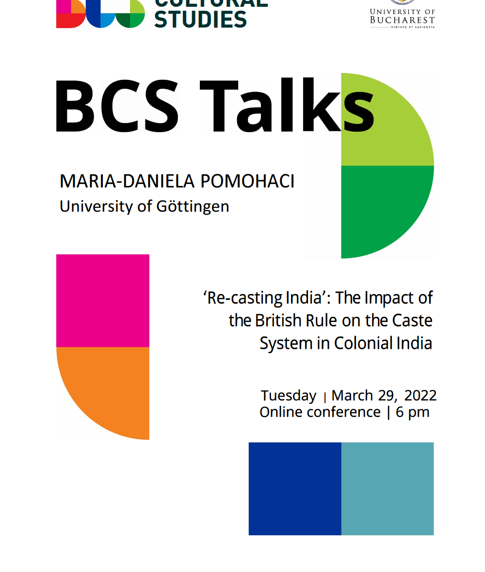 BCS Talks | Maria-Daniela Pomohaci – British Cultural Studies